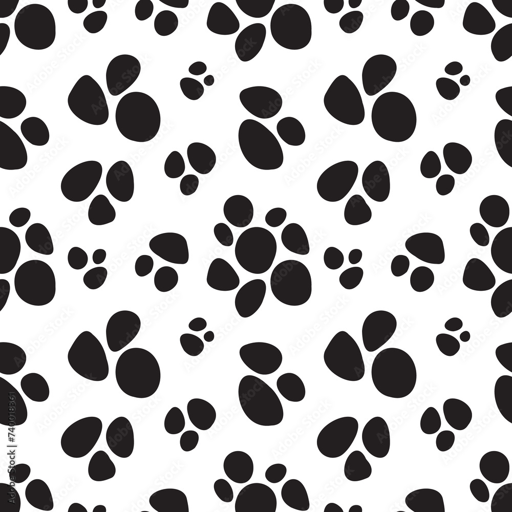 Pebble like black spots placed in seamless pattern. Groups of black ...