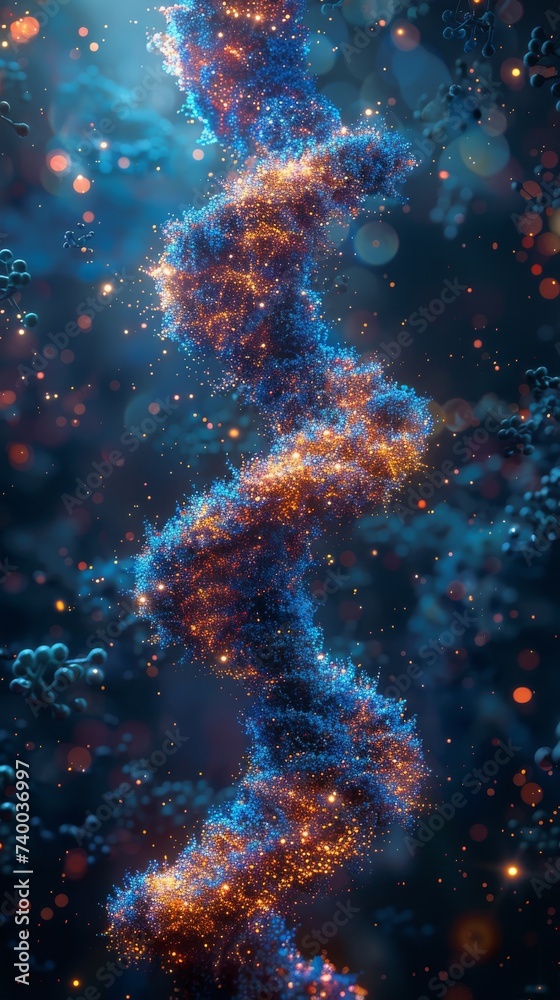 DNA polymerase assembling the stars along the Milky Way its process a ...