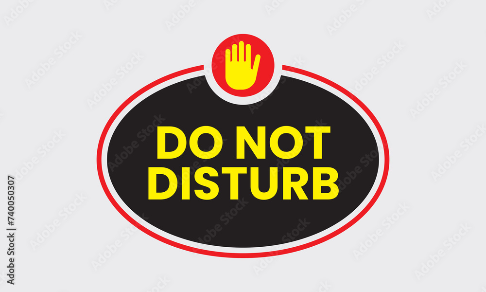Do Not Disturb Signs board logo label stock vector Illustration Stock ...