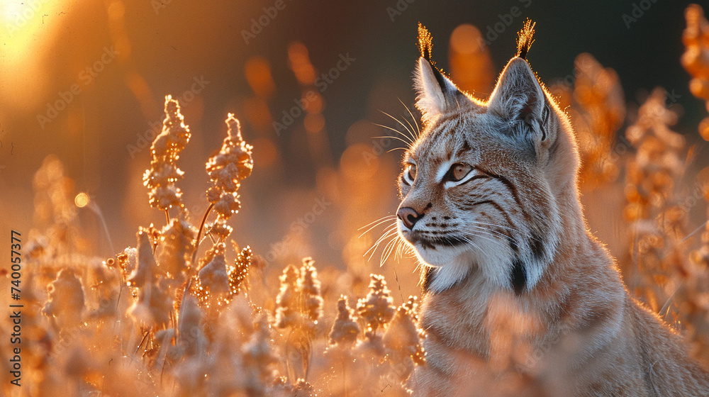 close up wildlife photography, authentic photo of a lynx in natural ...