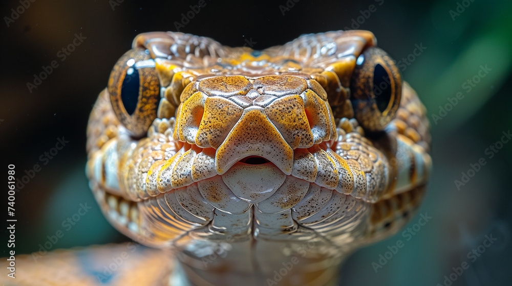 close up wildlife photography, authentic macro photo of a snake in ...