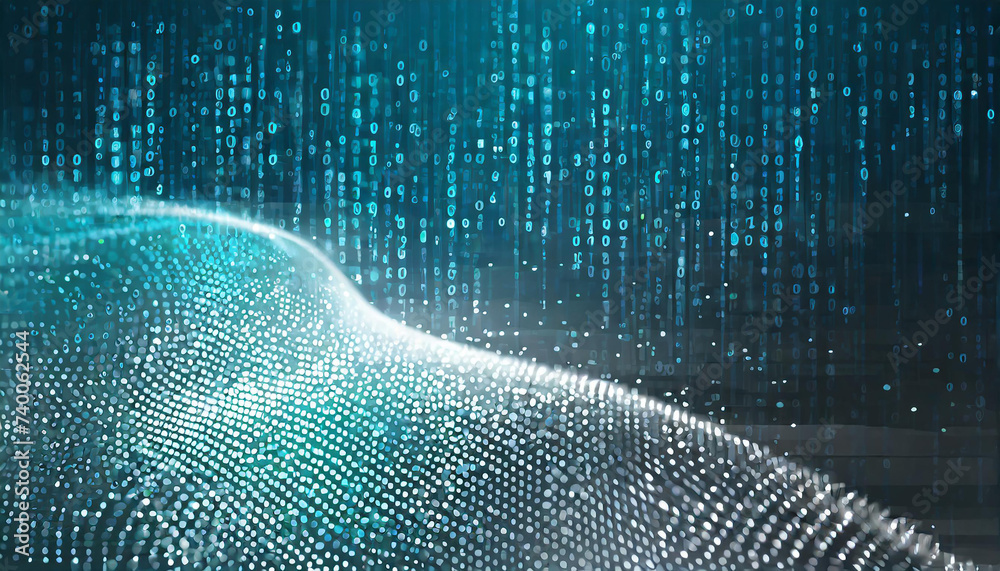 Deep learning concept. Digital technology abstract background ...