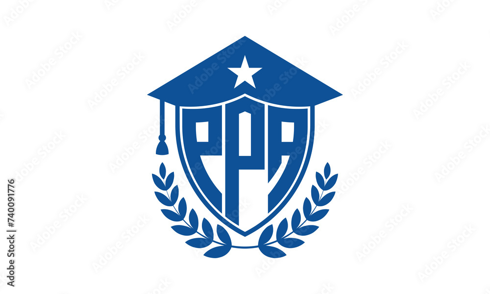 Vecteur Stock PPA three letter iconic academic logo design vector ...