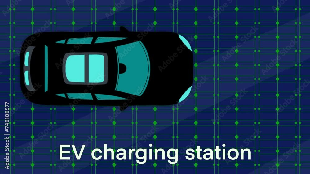 future technology, electric car charging from charging station, EV car charging, Electric car ...