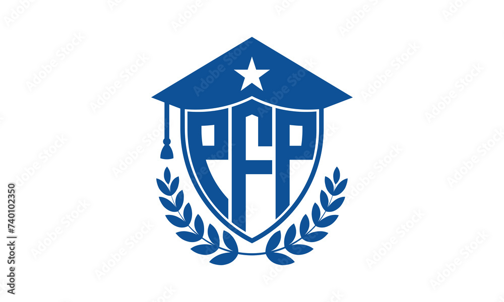 PFP three letter iconic academic logo design vector template. monogram ...