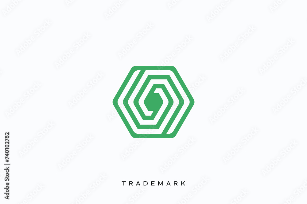 abstract hexagon marketing trading networking vector logo Stock Vector ...