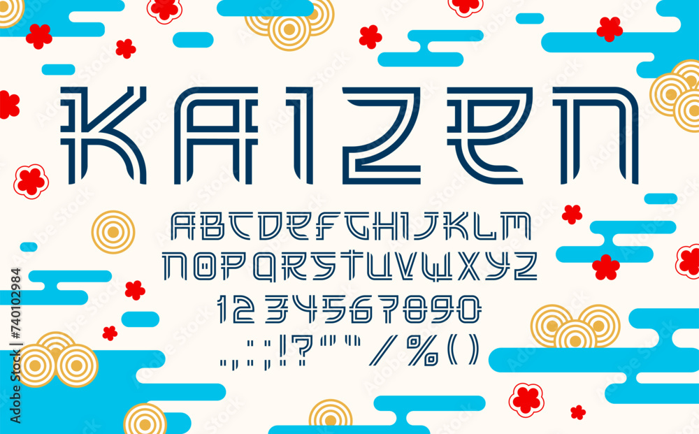 Vetor de Oriental asian font, japanese type, hieroglyph typeface ...