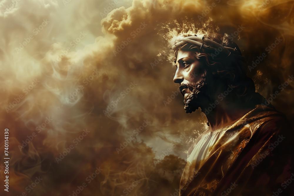 Jesus Christ statue. A slide background for showcasing Christian ...