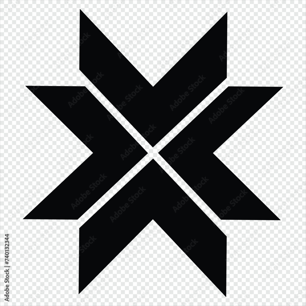 Four Arrows Point In Icon Zoom in Out 4 Points Gesture Inside Target ...