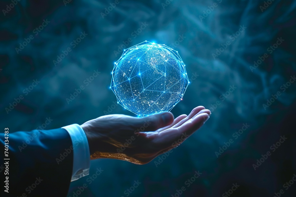 Blue Earth Digital Energy in Hand A Global Connection of Light ...