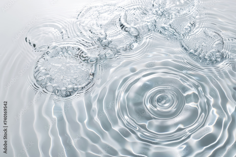water bubbles are formed as water flows into the sink and creates a ...