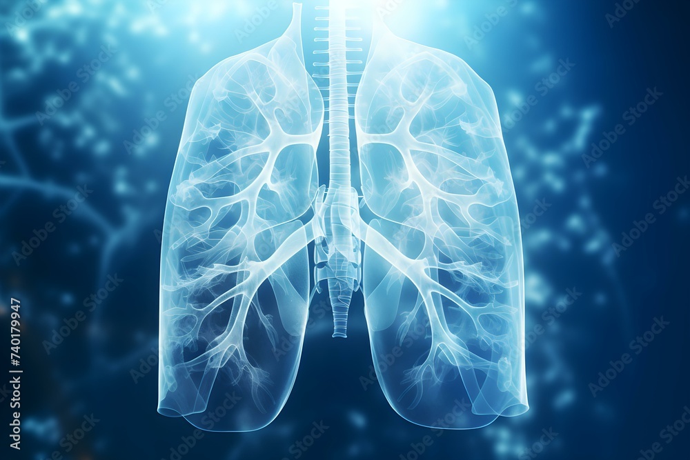X-ray of lungs in hospital setting for medical diagnosis and healthcare ...