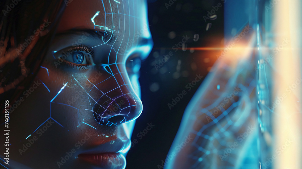 futuristic eyes interface, augmented reality, science fiction ...