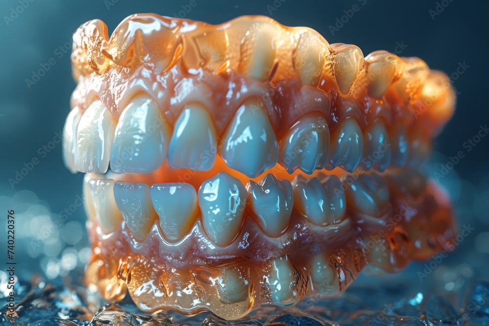 Exposing the intricacies of human anatomy, a detailed view of teeth ...
