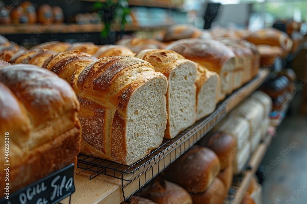 A tantalizing display of freshly baked breads, each with their own ...