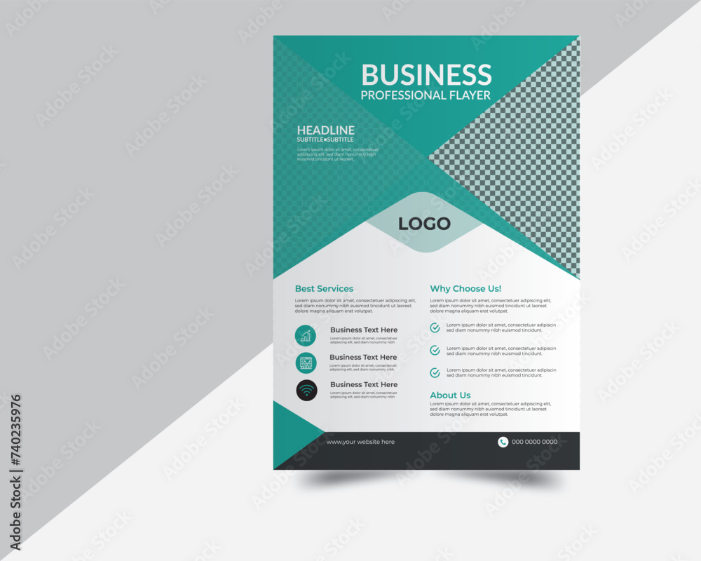 Corporate business flayer design template.a4 size print to ready design ...