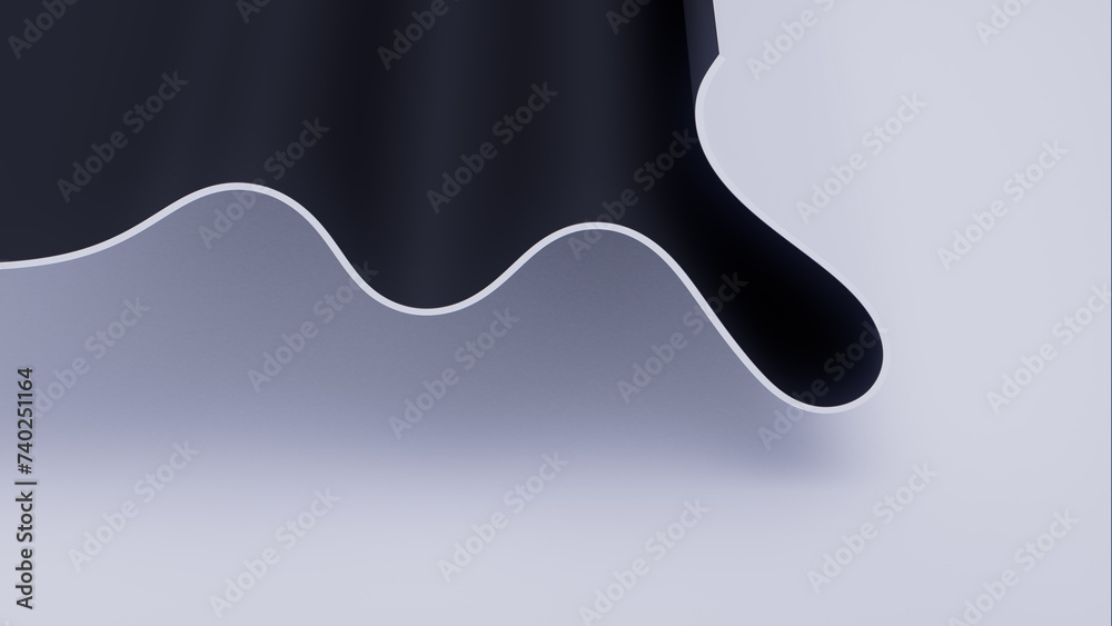 Black and White Ripple Wallpaper. Contemporary 3D Minimalist Background ...