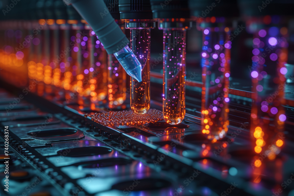 The process of DNA amplification through polymerase chain reaction (PCR ...