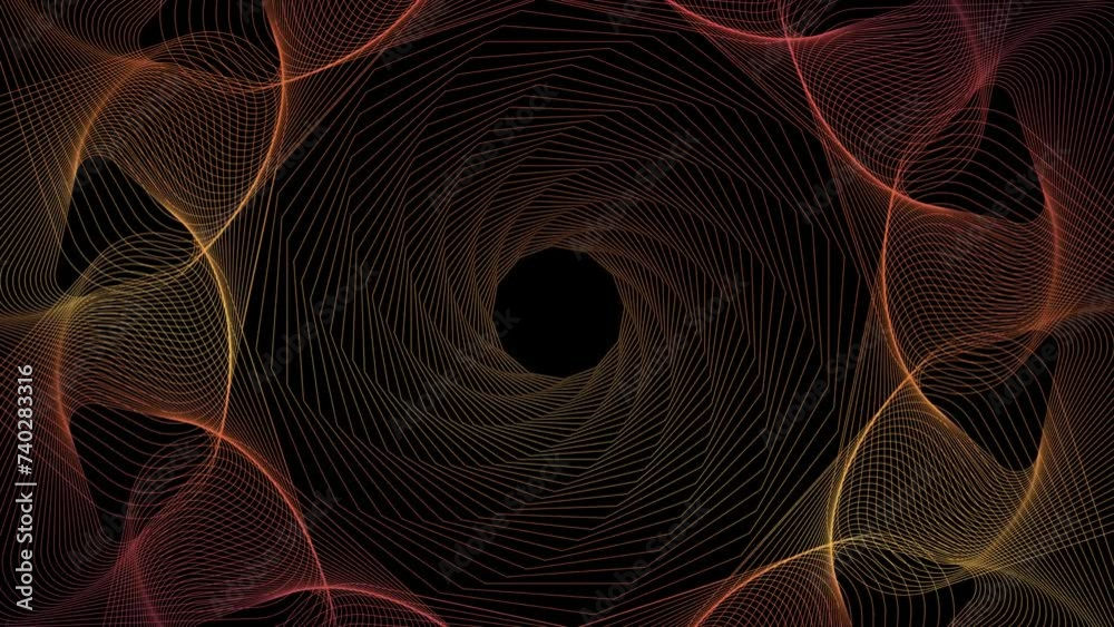 Motion of colorful psychodelic spiral. Video template. Trendy vintage ...