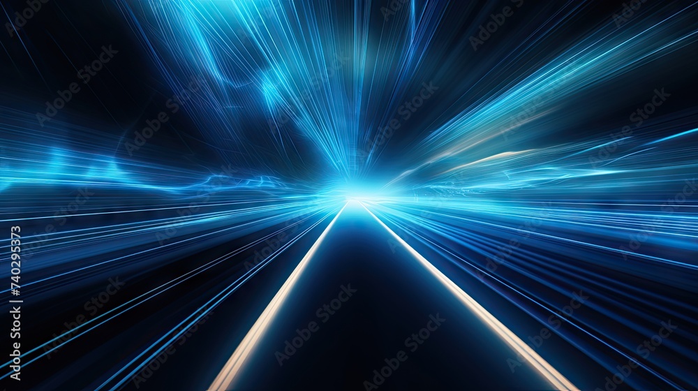 ภาพประกอบสต็อก Dynamic Light Streaks Illuminate the Vivid Tunnel of ...