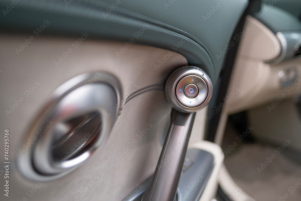 sound system controls on driver's door, Interior of Genesis GV60 ...