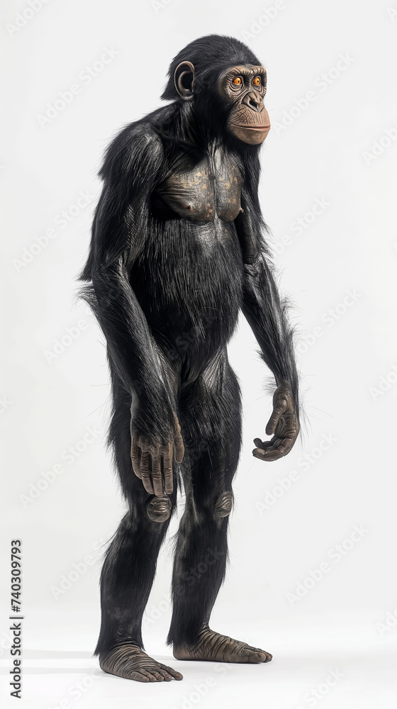 Australopithecus - Primitive man - Caveman - Monkey - Isolated - White ...