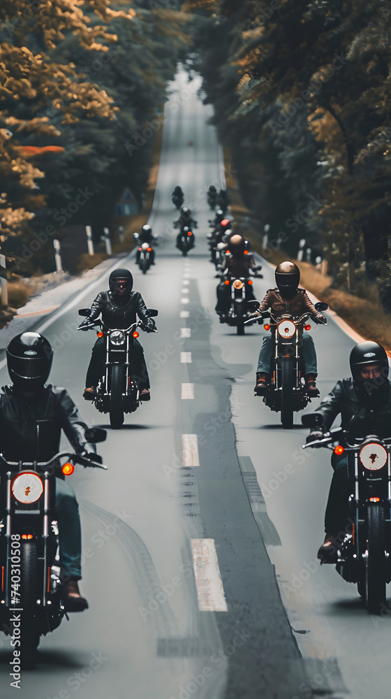 Motorycle gang, biker group, rockn roll gang, rocker group, people ...