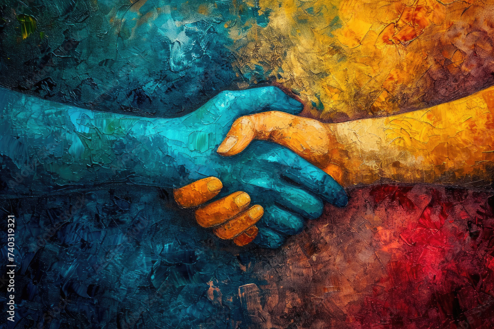 Representación de manos entrelazadas, transmitiendo solidaridad y apoyo ...