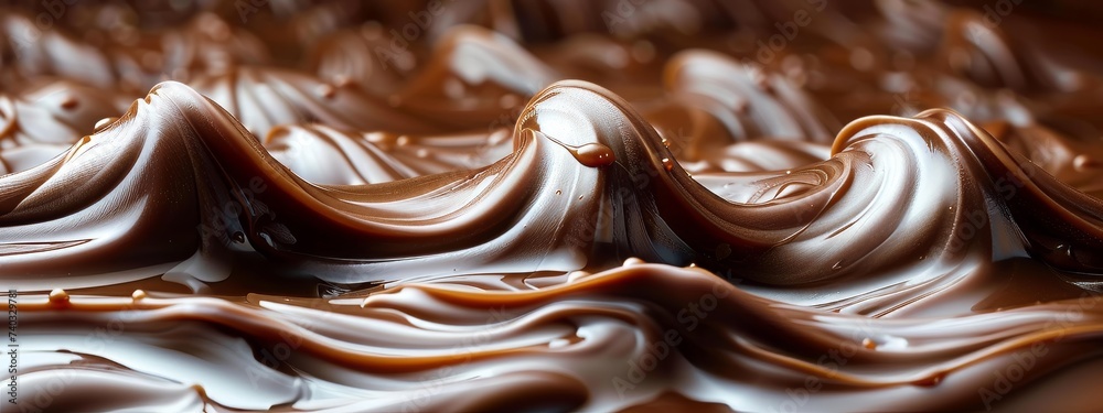 Chocolate background texture brown milk wave liquid cocoa cream swirl ...
