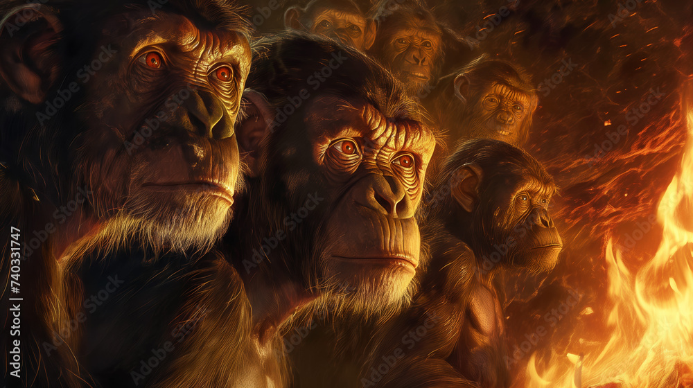 Australopithecus Mesmerized by Fire - homem das cavernas ...