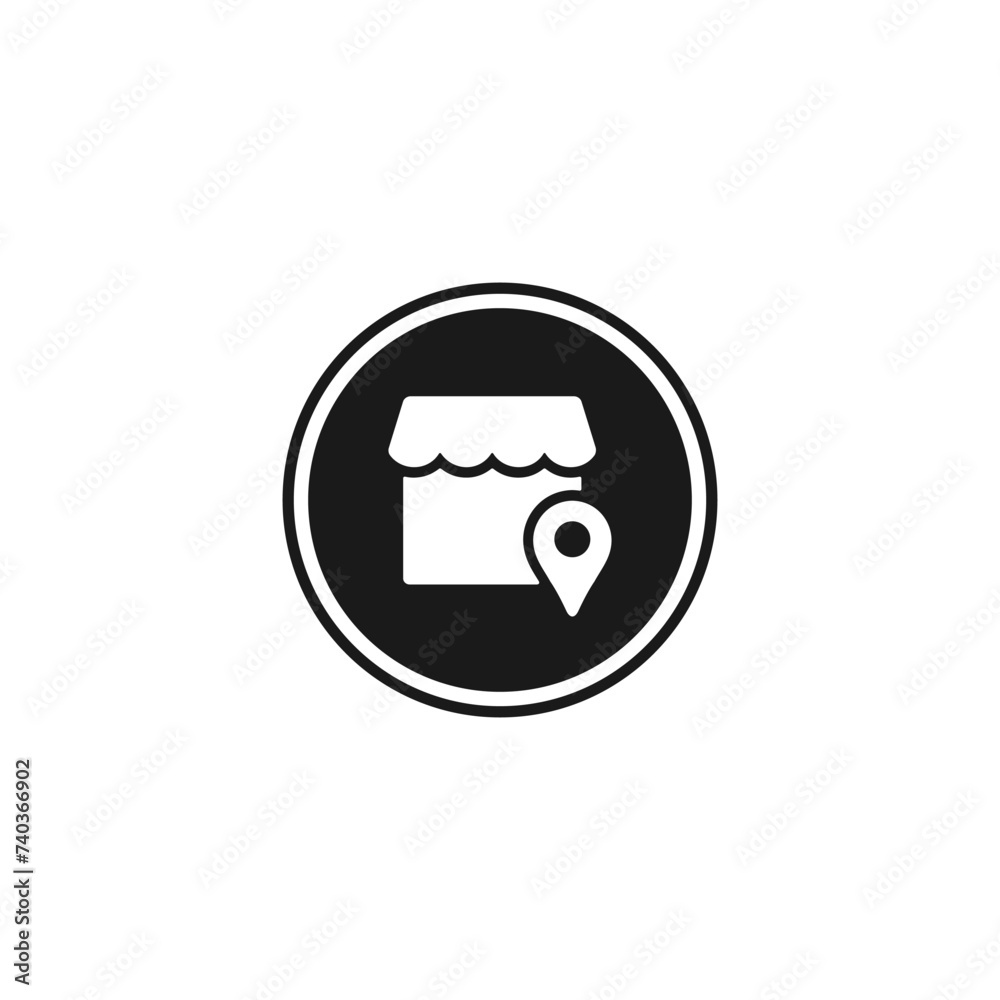 Store address icon or Store address symbol vector isolated. Best Store ...