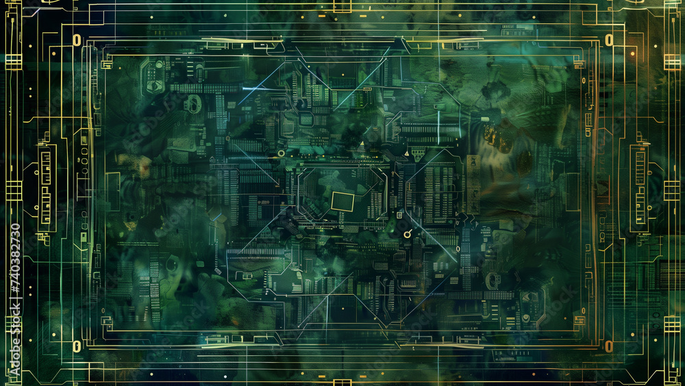 Digital Dreams: A Poster Border Resembling a High Tech Computer Screen ...