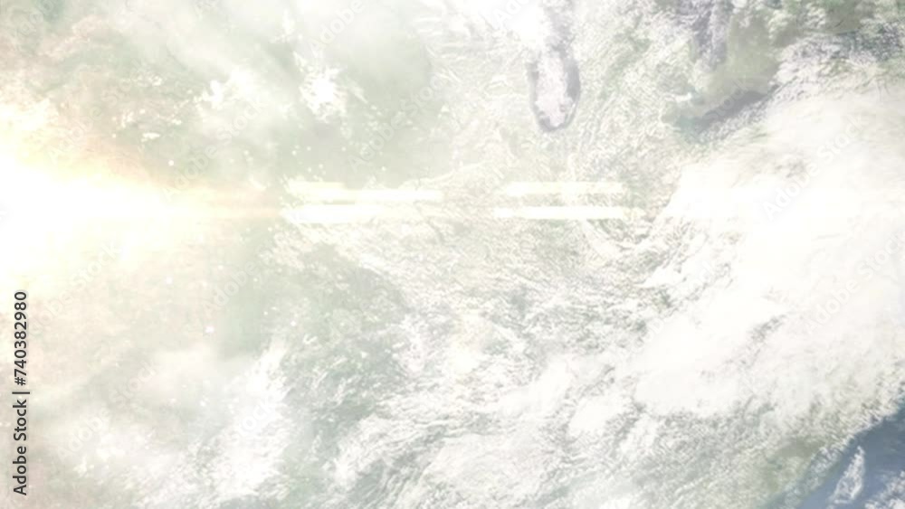 Earth zoom in from space and focus on Ferguson, Missouri, USA. 3D ...