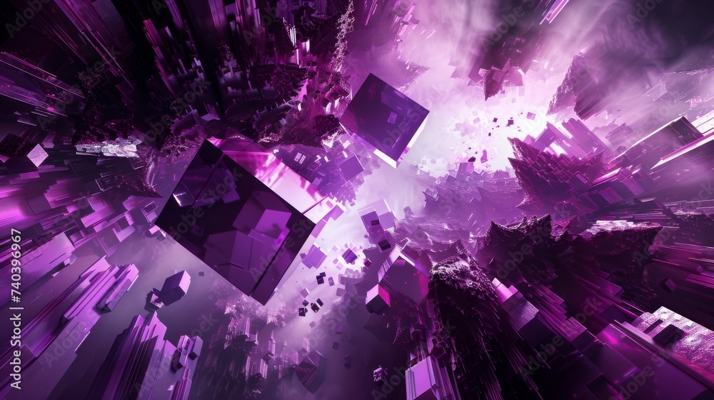 Beautiful Geometric Background in the Style of Interstellar Nebulae ...