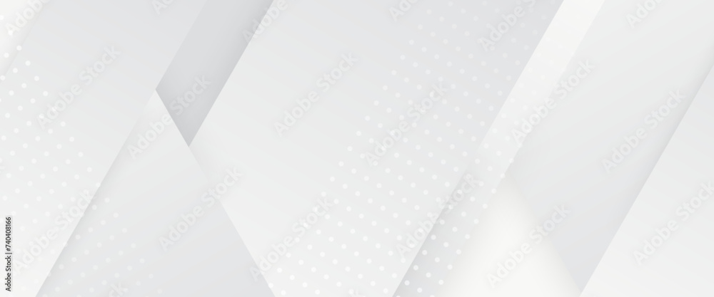 White vector gradient abstract banner with shapes elements. For ...