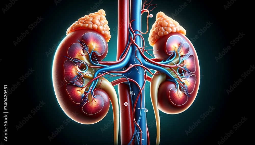 Human Urinary system anatomy, 3d visualization kidney system for ...