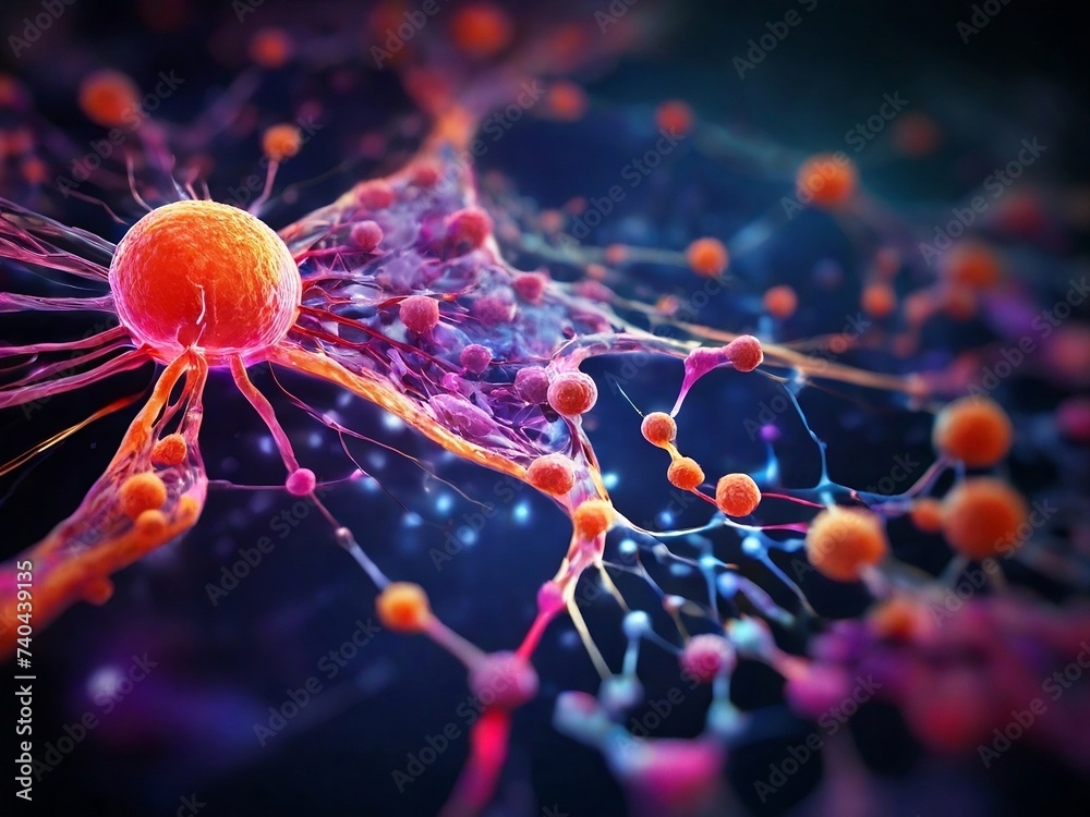 immunotherapy, dna or bacteria background. medical theme design for ...