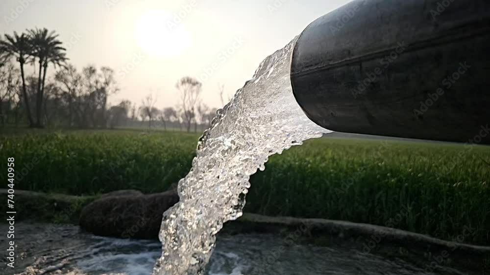 A diesel engine that pumps water raised and channeled to irrigate rice ...
