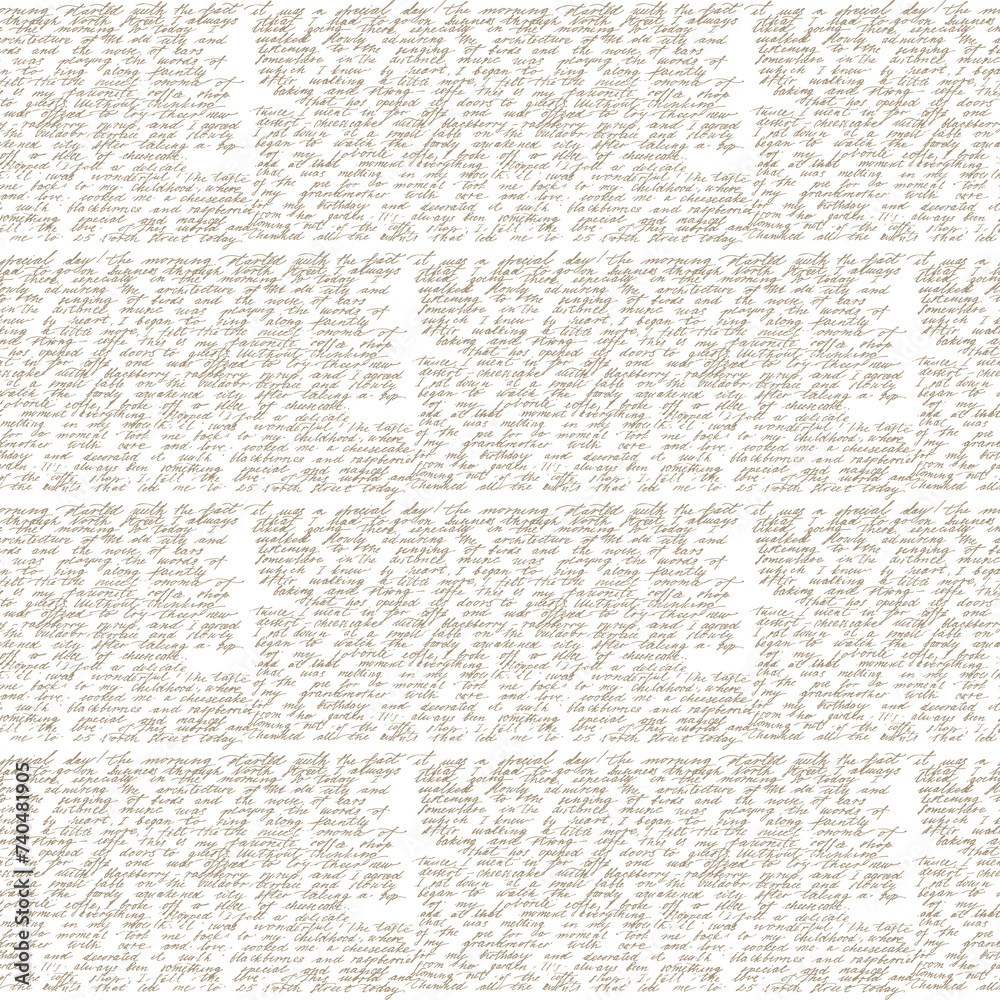 Seamless pattern with handwritten text on a white background. Story ...