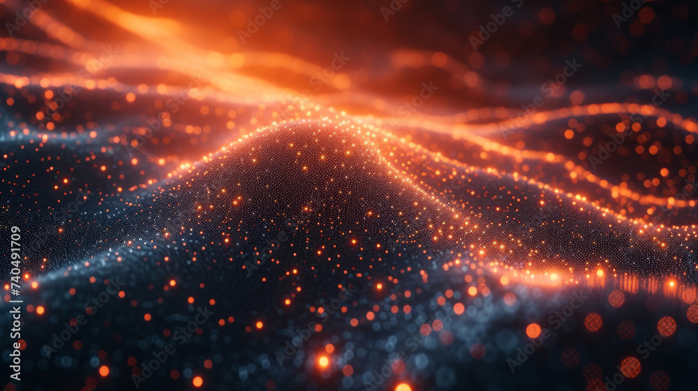 Abstract Fintech Network This dynamic illustration showcases a ...