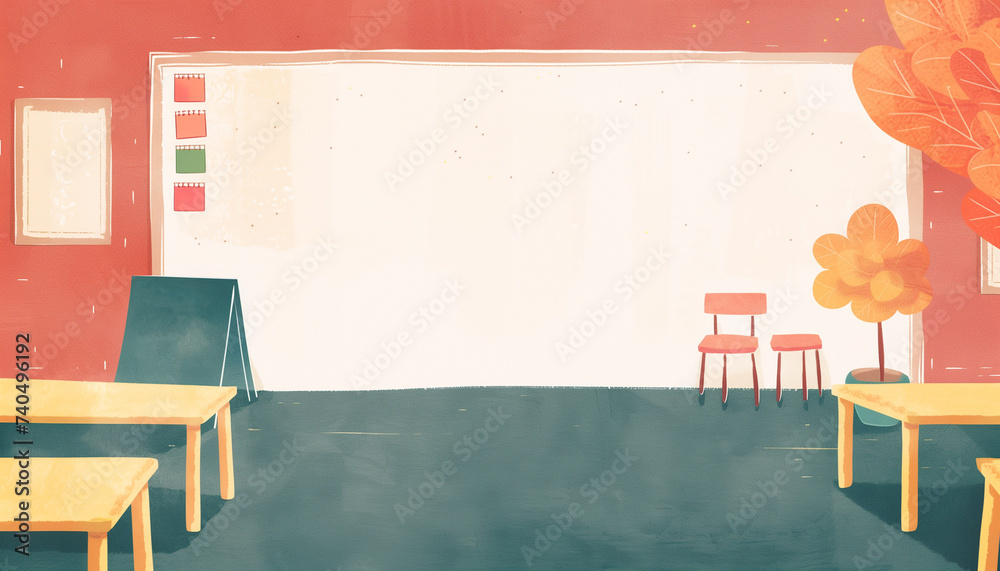 Classroom Essence: Minimalistic PowerPoint Background with Essential ...