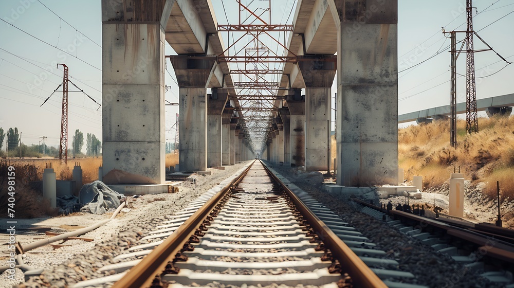 Infrastructure development of laying of dual high speed railway tracks ...