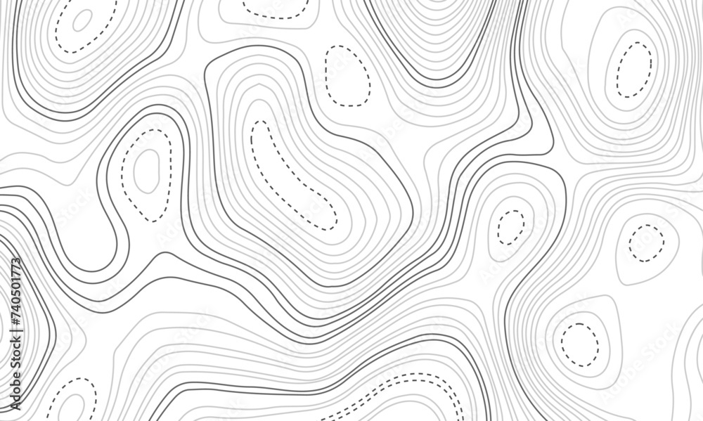 Abstract topographic wavy curve line doted background. Topography map ...