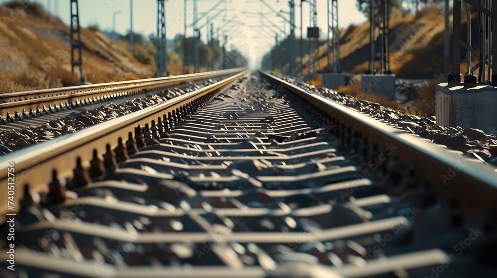 Infrastructure development project with laying of railway tracks ...