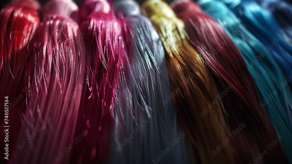 Hair Colors Palette Hair Texture background Hair colours set Tints Dyed ...