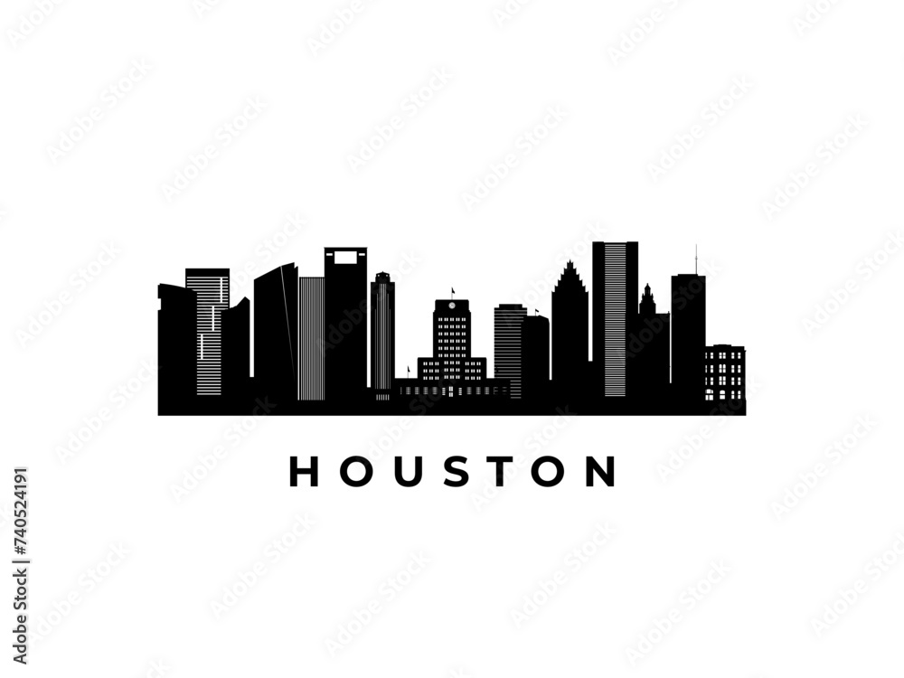 Vector Houston skyline. Travel Houston famous landmarks. Business and ... Vector Houston skyline. Travel Houston famous landmarks. Business and ...