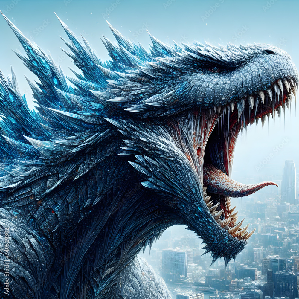 wolverine godzilla mermaid pegion Stock Photo | Adobe Stock