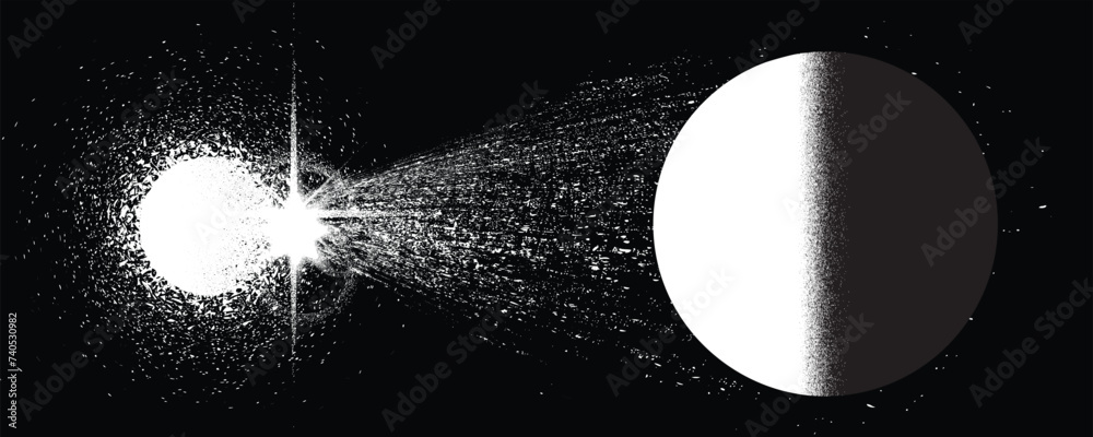 Sun explosion . Solar x flare . Big eruption of plasma with magnetic ...