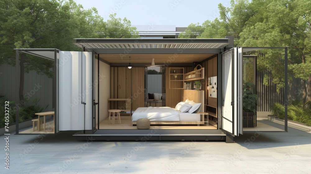 Inspired by the concept of adaptability this home features foldable ...