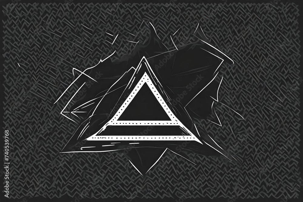 triangle shape arrow black outline icon design graphic symble element ...